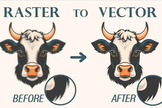 Konversi gambar dari bitmap/raster ke vektor dengan manual tracing