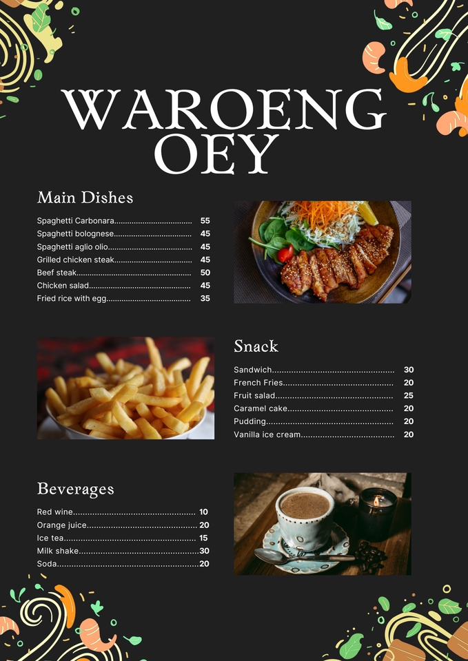 Jasa Desain Grafis Design Menu Resto Cafe Custom