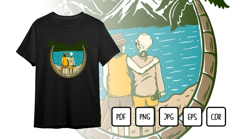 Desain Kaos Ilustrasi (Keren, Unik, Menarik) "VINTAGE RETRO ILLUSTRATION"