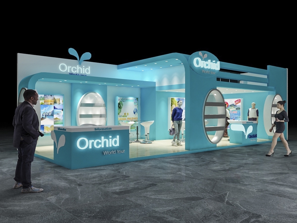 รับทำ3d perspective & booth 3d model , events
