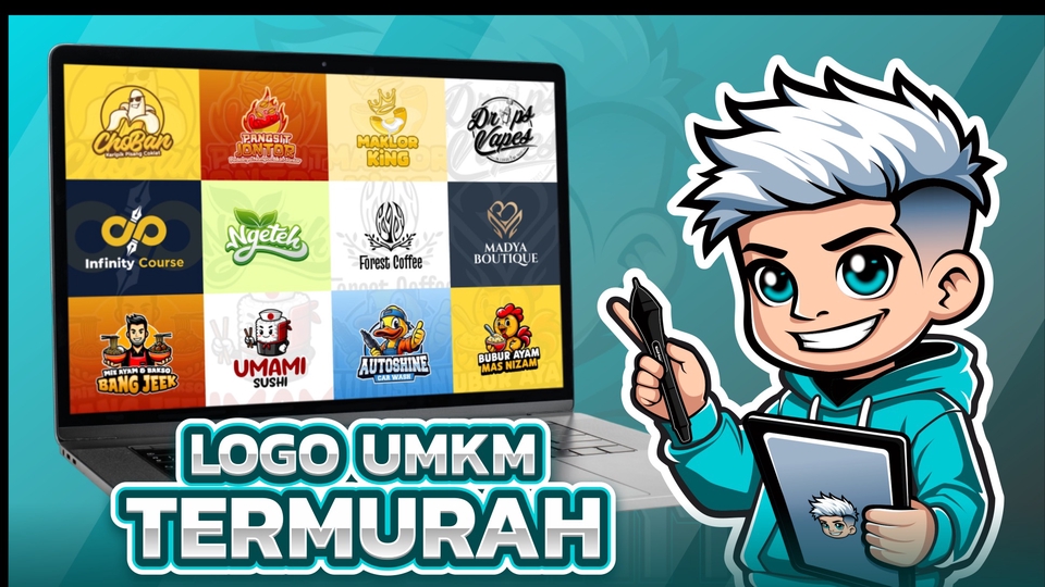 Logo umkm minimalis & profesional paling murah!