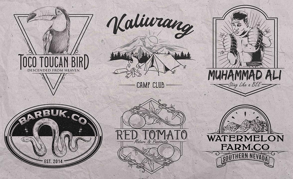vintage logo style untuk keperluan brand anda (eranya balik ke vintage ...