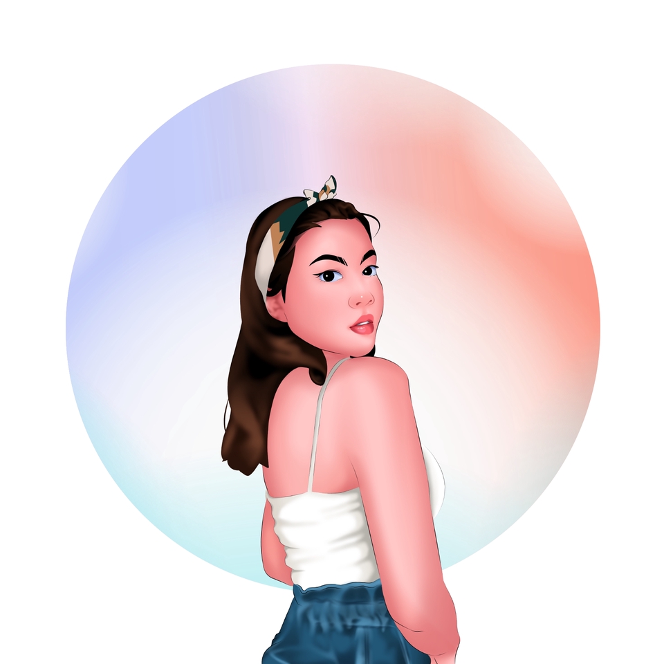 Custom Portrait Ilustrasi Semi Realis untuk Kado Ulang Tahun ...