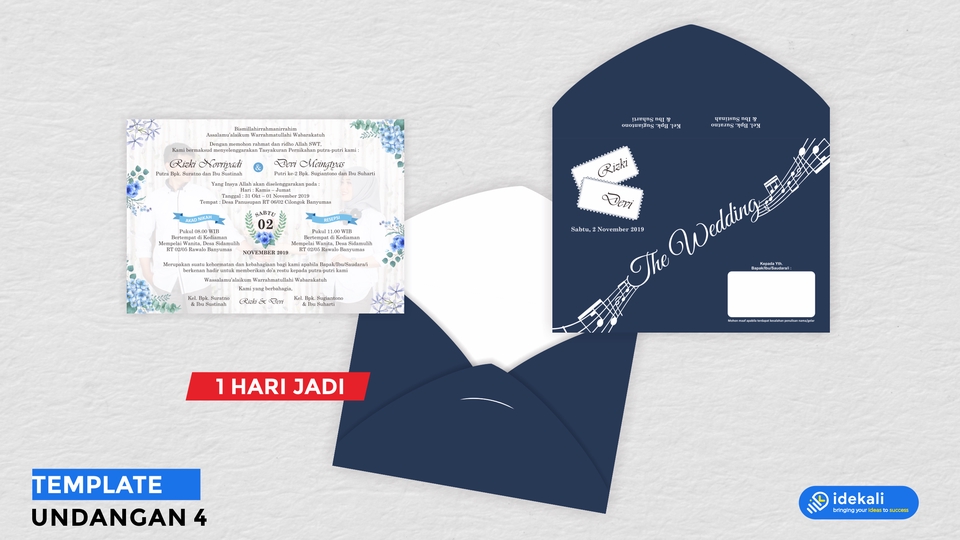 Desain Undangan Cantik dan Elegan (PROSES CEPAT, BISA 1 HARI JADI)