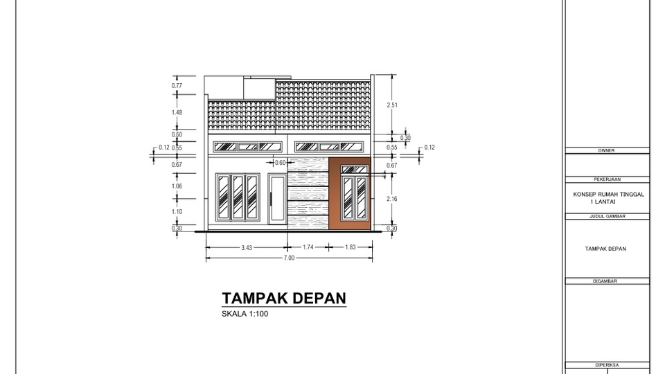 Gambar Kerja DED Rumah Sederhana, Perumahan