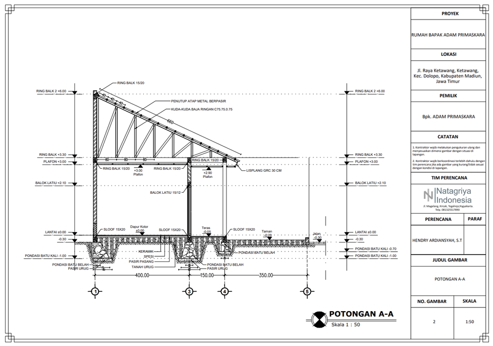 JASA DESAIN 2D (Rumah Tinggal, Kost, Ruko, dll)