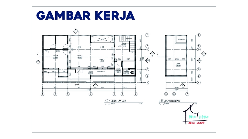 Drafting Gambar Kerja untuk IMB atau Tukang (Denah, Tampak, dll) Design ...