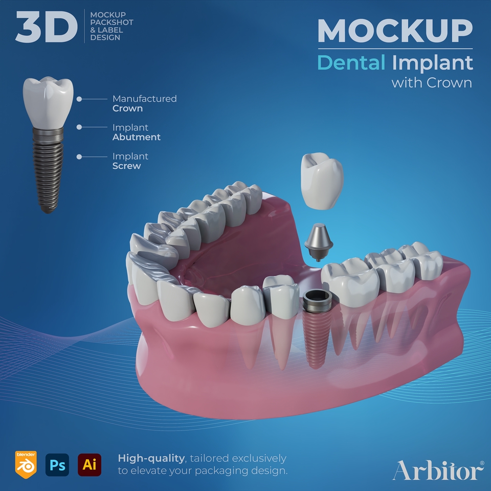 3D Mockup Packshot & Label Design