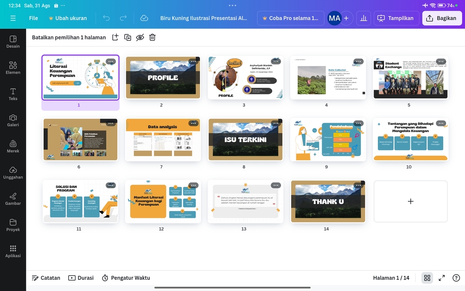 PPT PROYEK Profesional dan Interaktif (24 Jam Jadi)
