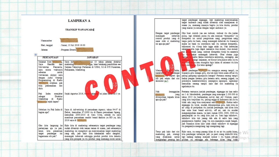 Transkrip Wawancara / Transkrip Verbatim Audio To Text