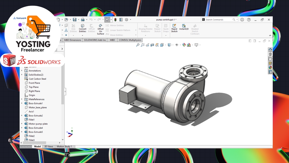 Solidwork ออกแบบผลิตภัณฑ์ 3D