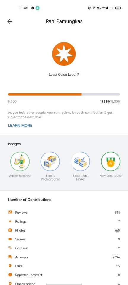 Review google maps local guide level 7 dan 5