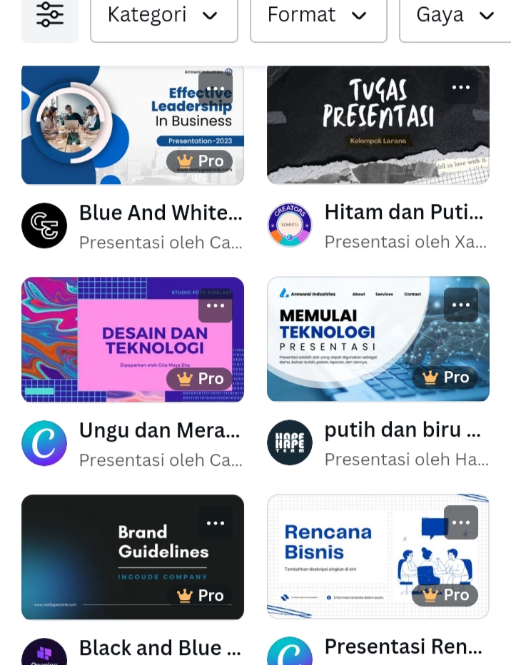 PEMBUATAN PRESENTASI CANVA DLL 1 HARI JADI, BERAPA PUN SLIDE NYA