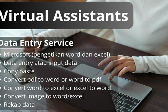 Virtual assistant/Data entry service