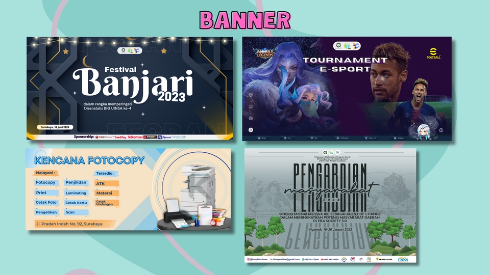 Jasa Desain Banner / Brosur / Flyer / Kartu Nama / Poster