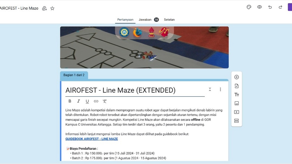 JASA PEMBUATAN GOOGLE FORM/GFROM