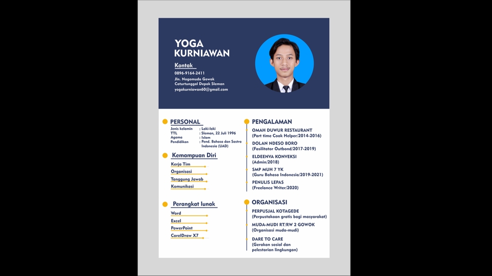 CV DAN PORTOFOLIO MENARIK