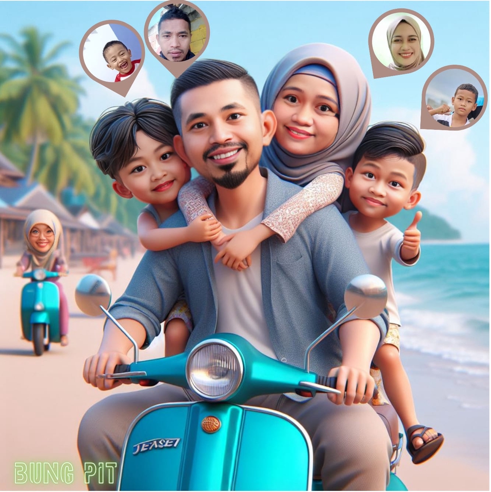 KARIKATUR 4D & 2D DENGAN WAJAH SENDIRI EXPRESS 2 JAM LANGSUNG JADI