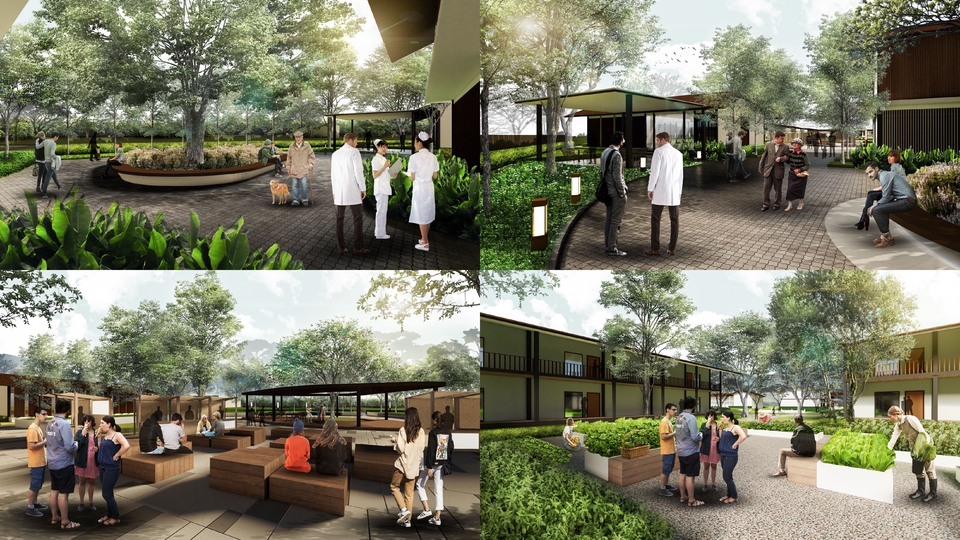 Render 3D Perspective Exterior & Masterplan