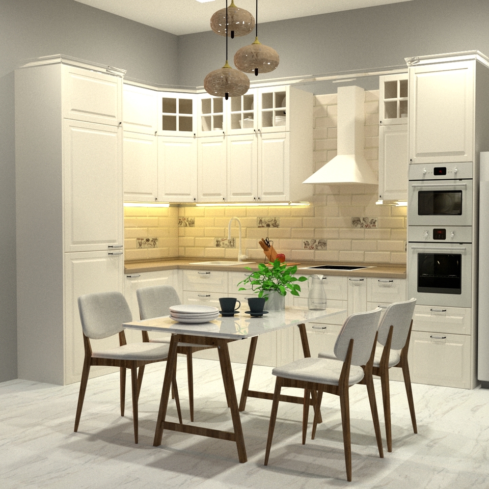 Interior Design Plan & Render