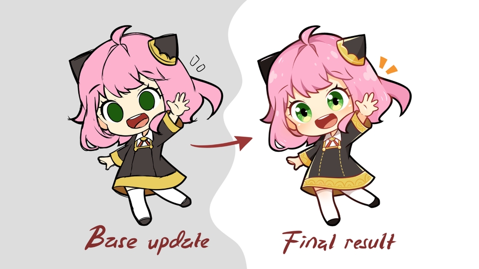 Desain dan Gambar Chibi, Cute chibi anime