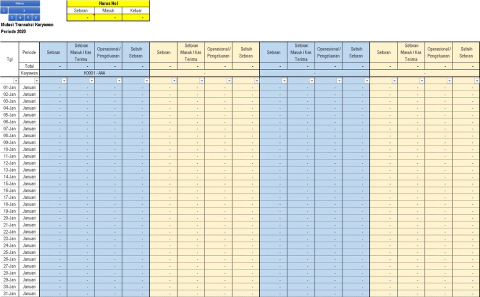 Template Laporan UMKM/Online Shop/Usaha Baru