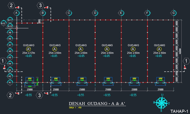 2D Autocad dan 3D Rumah tinggal dan store tenant