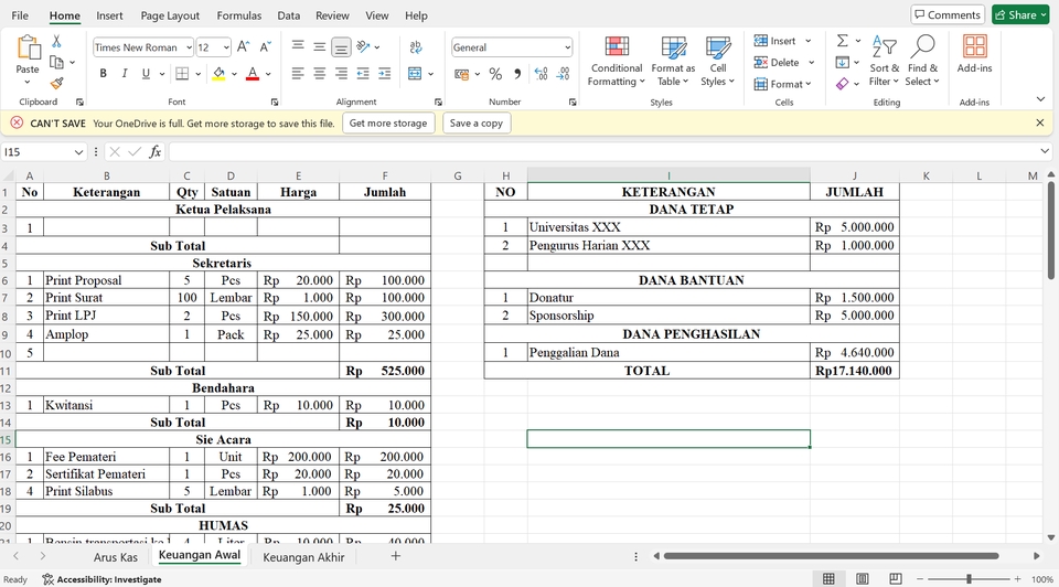 Entri Data oleh Microsoft Office
