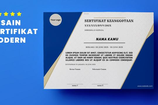 Desain Sertifikat Training/Course/Pendidikan/Lembaga Minimalis dan ...