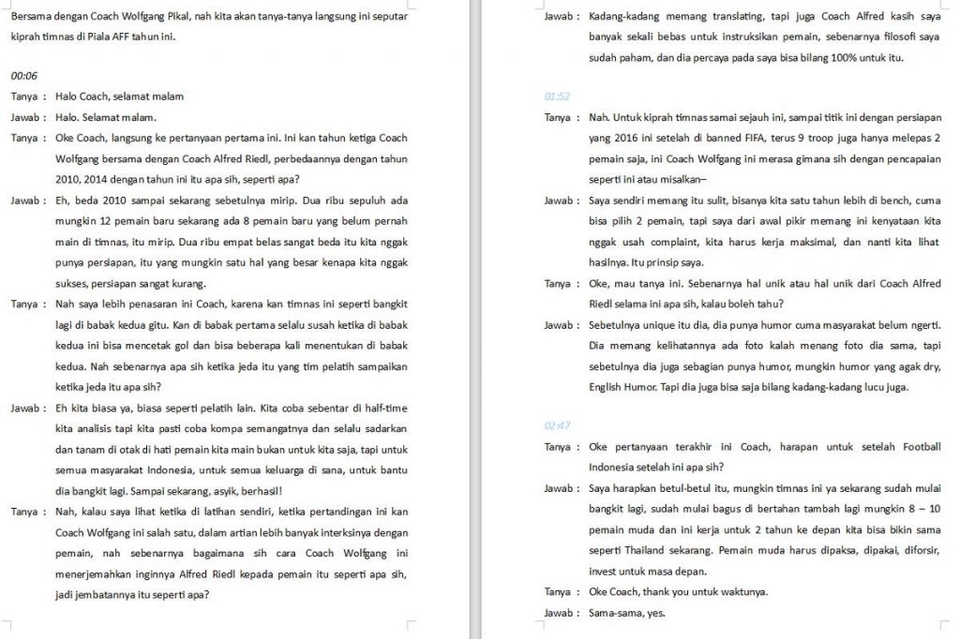 Penulisan Transkrip Instant