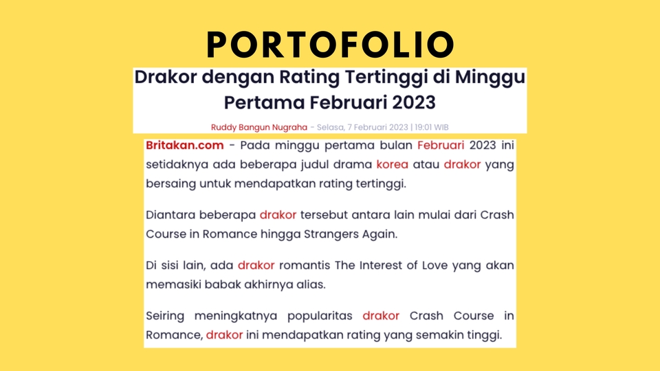 Jasa Penulisan Artikel Untuk Portal Media Online dan atau Blog Post
