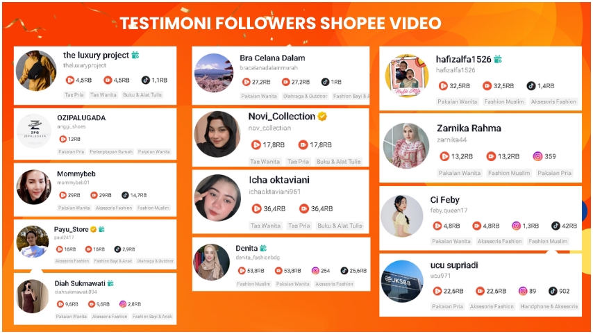 10K Followers Shopee Indonesia Real human High Quality No drop & Permanent