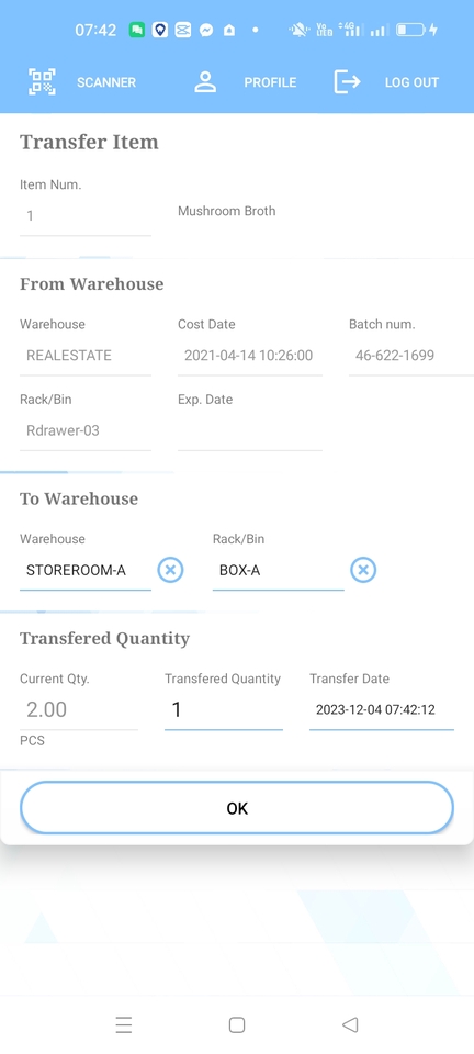 Warehouse Management System (Android & Web)