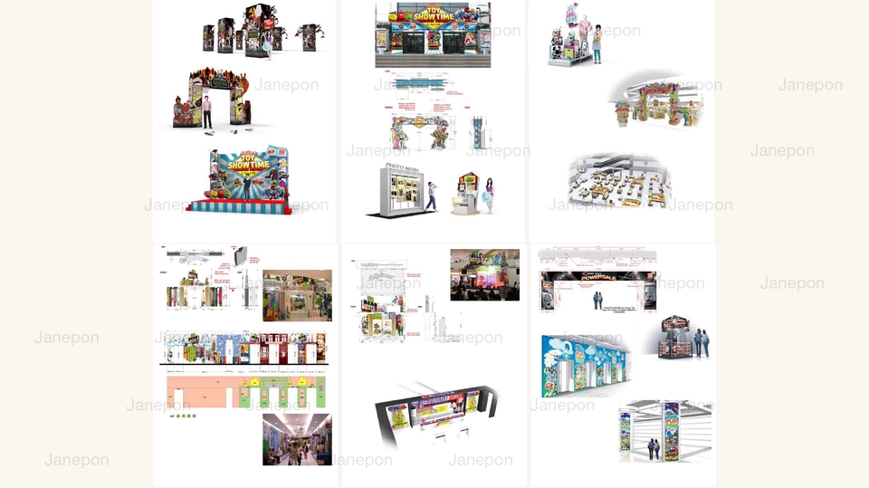 ออกแบบโครงสร้าง3DภาพขายPerspectiveของevent,booth,display