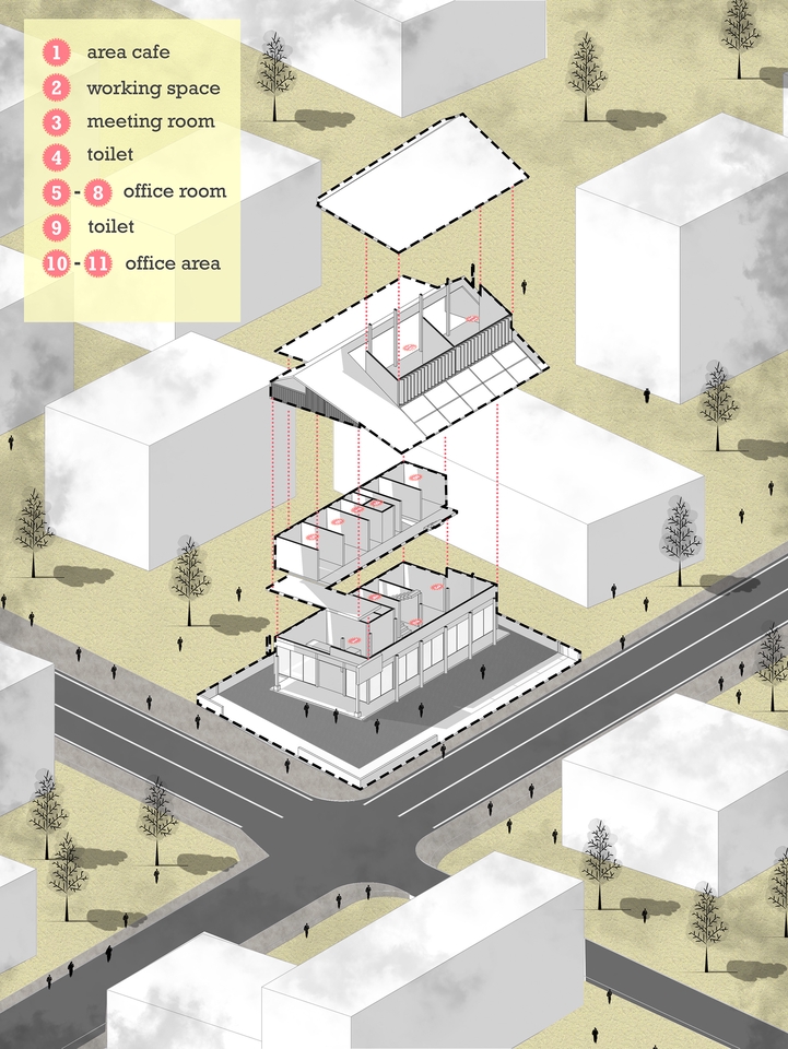 Architecture Design | Render Ilustrasi Denah Tampak Potongan Axonometri ...