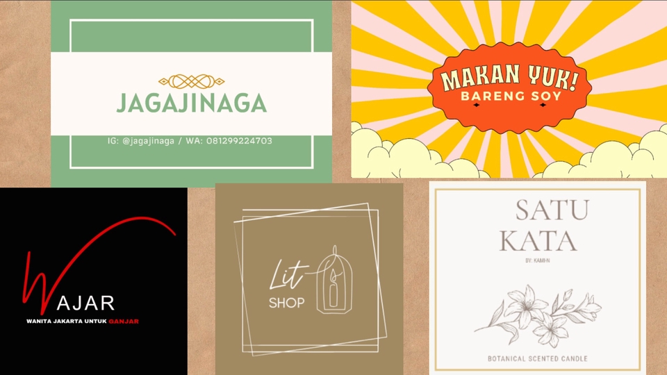 Design logo perusahaan / usaha dan label brand simple, minimalist & modern.