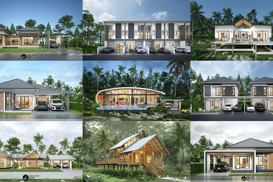 เรนเดอร์ภาพ Exterior/Interior Perspective