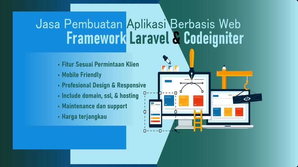 Jasa Pembuatan Aplikasi Laravel & Codeigniter (Harga Terjangkau & Cepat)