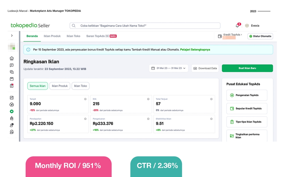 Jasa Iklan Marketplace Ads Manager (Shopee & Tokopedia)