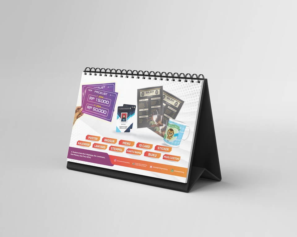 Desain Custom Kalender Meja / Kalender Duduk Sesuai Keinginanmu