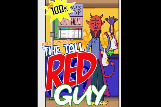 Ilustrasi Gambar Kartun Karakter Custom [The Tall Red Guy]