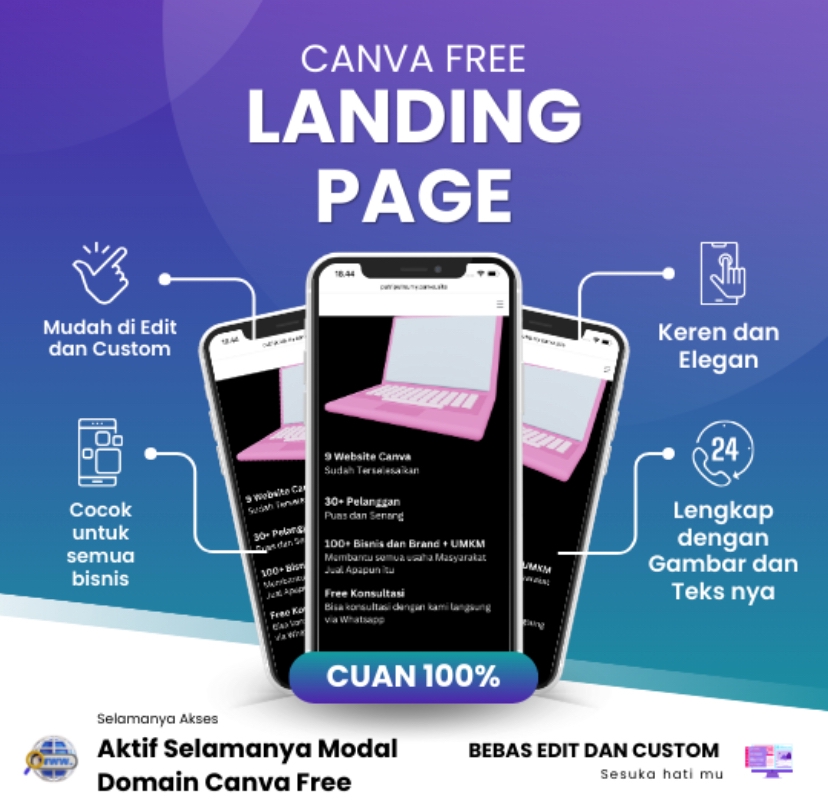 Paket Landing Page Web Canva
