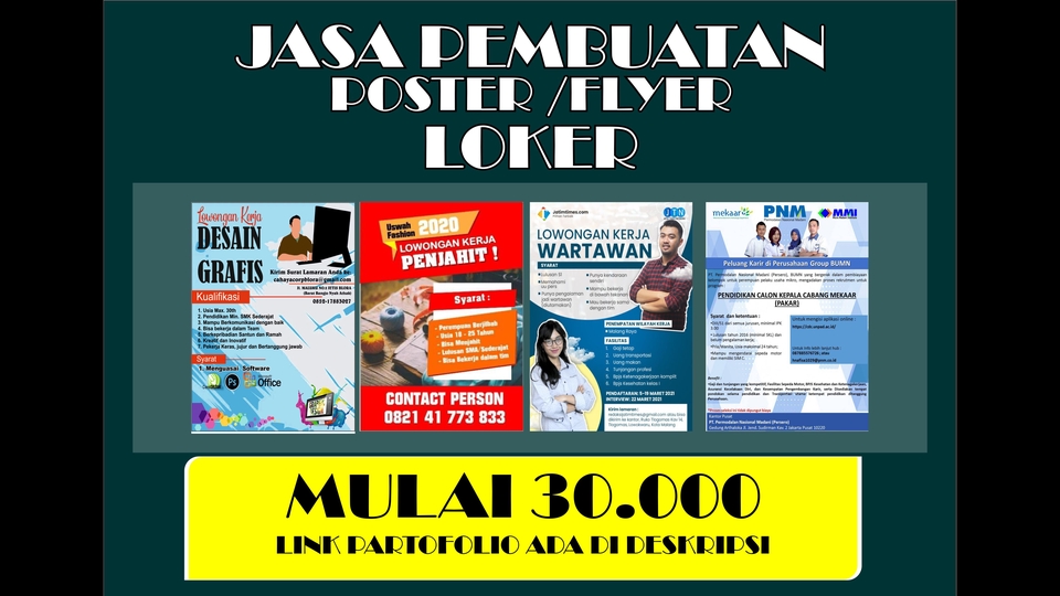 JASA DESIGN POSTER/FLYER LOWONGAN PEKERJAAN