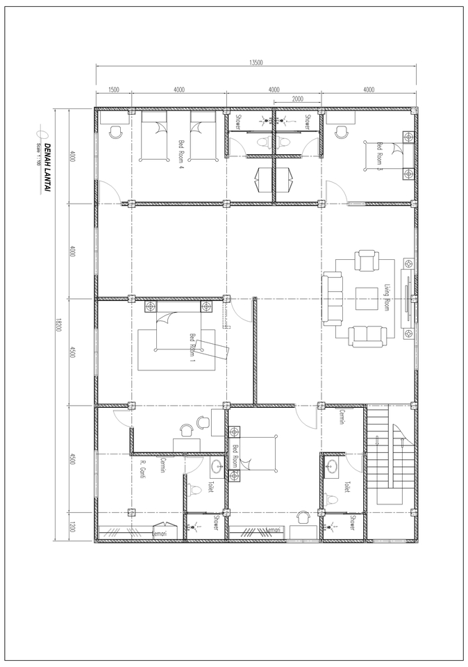 Pembuatan Gambar 2D Denah Rumah/Gedung/Perkantoran/Gudang/Pabrik