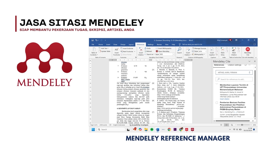 Jasa Penulisan Sitasi Daftar Pustaka Menggunakan Mendeley Reference Manager