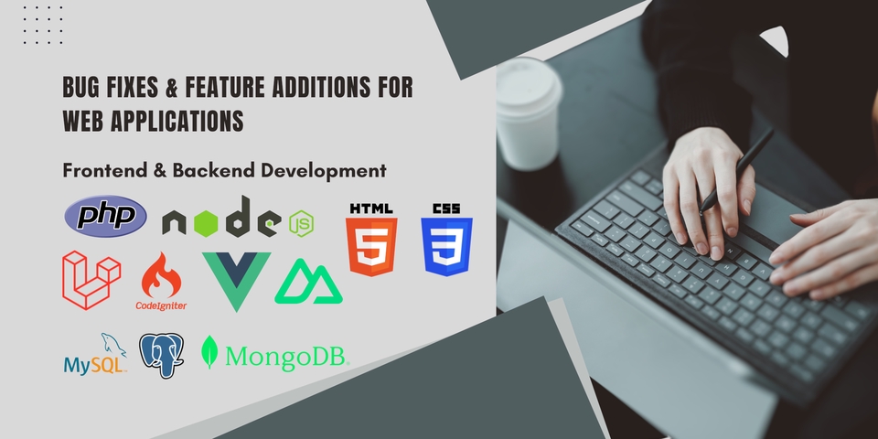 แก้ไข Bug หรือ เพิ่ม Feature Php Laravel Codeigniter Vuejs Expressjs