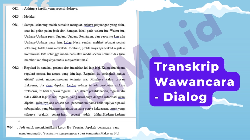 Transkrip Indonesia Verbatim Audio Video Wawancara Podcast Webinar ...