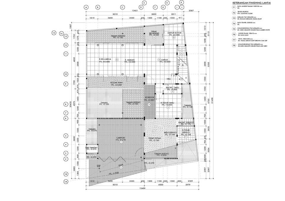 DETAIL DAN LENGKAP GAMBAR KERJA FORCON ARSITEKTUR DAN MEP
