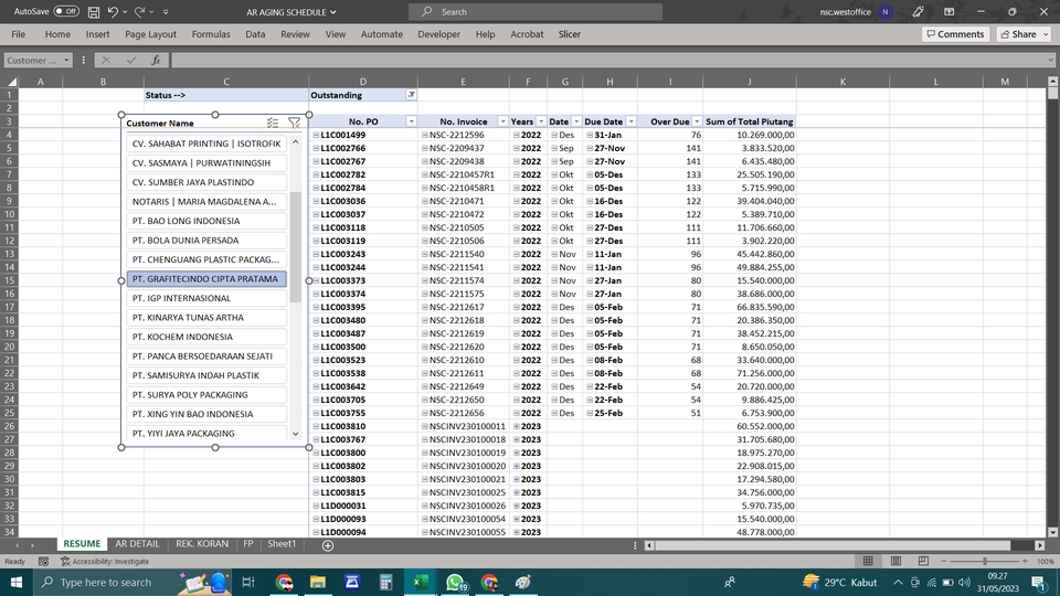 Jasa Pembuatan (Pengolahan) Data Menggunakan Ms. Excel