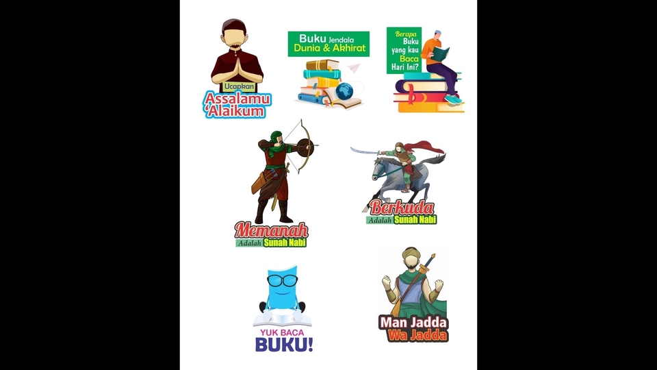 Desain Maskot Islami tanpa muka